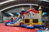 China Kids Outdoor Playground Commercial Red Race Car Inflatable Bounce House with Slide for sale