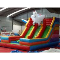 China Custom Design Tropical Theme Inflatable Water Slide With Pool for Kids and Adults for sale