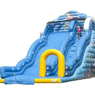 China Super Wide Inflatable Dry Slide for Kids EN71/EN14960/CE Certified Repair Kit Included for sale