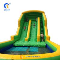 China EN71 Certificate Double-lane Inflatable Water Slides Combo for Outdoor Kids Playground for sale