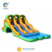 China EN71 Certificate Double-lane Inflatable Water Slides Combo for Outdoor Kids Playground for sale