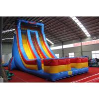 China Max Capacity 100-500kg Commercial Inflatable Water Slide with Swimming Pool and Dual Lane for sale