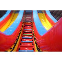 China Max Capacity 100-500kg Commercial Inflatable Water Slide with Swimming Pool and Dual Lane for sale