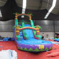 China Customized Backyard Inflatable Water Slide and Trampoline for Kids Swimming Adventure for sale