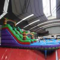 China Customized Backyard Inflatable Water Slide and Trampoline for Kids Swimming Adventure for sale