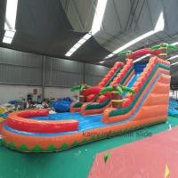 China Customized Backyard Inflatable Water Slide and Trampoline for Kids Swimming Adventure for sale