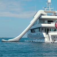 China Indoor Outdoor Inflatable Play Water Slide with Pool The Ultimate Yacht Water Toy for sale