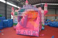 China Commercial Pink Fairy Princess Castle Dinosaur Inflatable Bounce House with Slide for sale