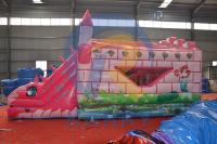 China Commercial Pink Fairy Princess Castle Dinosaur Inflatable Bounce House with Slide for sale