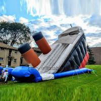China Outdoor Playground Unisex Deluxe Titanic Inflatable Bouncy Slide Large Inflatable Slide for sale