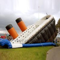 China Outdoor Playground Unisex Deluxe Titanic Inflatable Bouncy Slide Large Inflatable Slide for sale