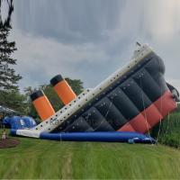China Outdoor Playground Unisex Deluxe Titanic Inflatable Bouncy Slide Large Inflatable Slide for sale