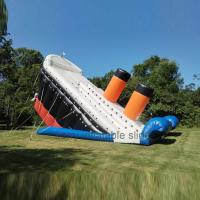 China Outdoor Playground Unisex Deluxe Titanic Inflatable Bouncy Slide Large Inflatable Slide for sale