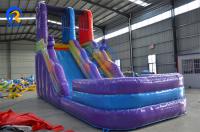 China Large Inflatable Bounce House with Slide Summer Hot Twin Falls Inflatable Water Slide for sale