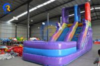 China Large Inflatable Bounce House with Slide Summer Hot Twin Falls Inflatable Water Slide for sale