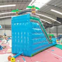 China Palm Tree Themed Inflatable Water Slide Pool with PVC Material Shipping Way Sea/Air for sale