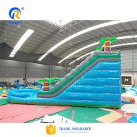 China Palm Tree Themed Inflatable Water Slide Pool with PVC Material Shipping Way Sea/Air for sale