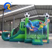 China Inflatable Football Game Bouncer Combo for Kids Events Castle Slide and Repair Kits for sale