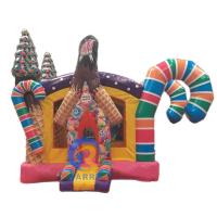 China PVC Inflatable Bouncer Candy Playground Theme Jumping Bouncy Castle with Repair Kits for sale
