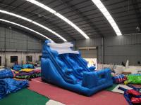 China Commercial Inflatable Wet Slides with Pool and Air Blower Kid-Friendly Bouncer Castle for sale
