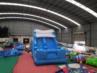 China Commercial Inflatable Wet Slides with Pool and Air Blower Kid-Friendly Bouncer Castle for sale