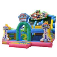 China Blower and Repair Kit Included Paw Dog Patrol Theme Park Combo Castle Inflatable Bouncer for sale
