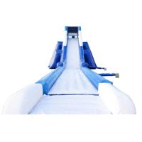 China Inflatable Dual Lane Wet and Dry Slide Adult  Long Blue Slide for Amusement Park for sale