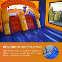 China Commercial Grade Inflatable Jumpy Bounce with Two Slides Wet Dry Blower Included Unisex for sale