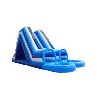 China Indoor  Water Inflatable Slide with Large Double Lane and Wet Combo Pool for sale