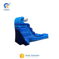 China EN14960 Certified Unisex Blue Slip And Slide Large Commercial Inflatable Water Slide for sale