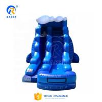 China EN14960 Certified Unisex Blue Slip And Slide Large Commercial Inflatable Water Slide for sale
