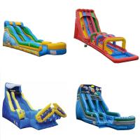 China Commercial Occasions Inflatable Jumper Water Slide with Pool 2 Carps Slide for sale