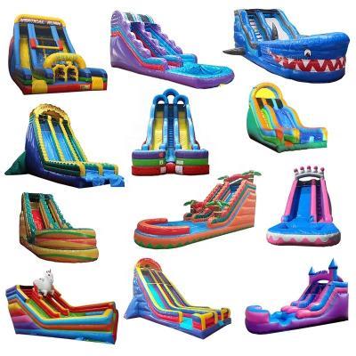 China Bouncy Castle Water Slide Crocodile Creek Inflatable Water Pool and Slide Jumping Castle for sale