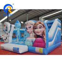 China Unisex Kids Frozen Inflatable Bounce House with Slide Combo Repair Kits Included for sale