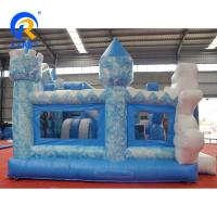 China Unisex Kids Frozen Inflatable Bounce House with Slide Combo Repair Kits Included for sale