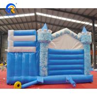 China Unisex Kids Frozen Inflatable Bounce House with Slide Combo Repair Kits Included for sale
