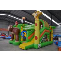 China Kids Amusement Park Inflatable Toy Animal Paradise Inflatable Bounce House with Slide for sale