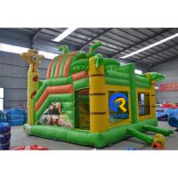 China Kids Amusement Park Inflatable Toy Animal Paradise Inflatable Bounce House with Slide for sale