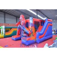 China Kids' Favorite Superhero Red Spider Man Inflatable Bounce House Combo with Slide for sale