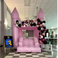 China Colored Balls Inflatable Moon Mini Toddler Jumping Bounce House for Wedding Party Rental for sale