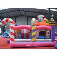 China Amusement Inflatable Bouncer with Slide Kids Game Candy Girls Pink Theme Bouncy Jump Castle for sale