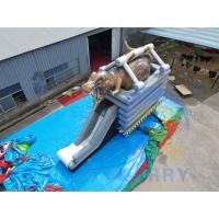 China Unisex Kids Outdoor Playground Inflatable Bouncy Castle Dinosaur Castle with Slide for sale