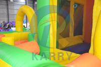 China Get Your Kids Active Castle Slide Inflatable Bouncy Castle Bouncer House with Side Slide for sale