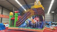 China Jumping Bouncy Slide with Repair Kits Commercial PVC Inflatable Mario Fun City Park for sale