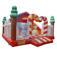 China Christmas Tree Combo Bouncy Slide Inflatable Castle Slider for Outdoor Playground Fun for sale