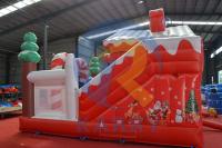 China Christmas Tree Combo Bouncy Slide Inflatable Castle Slider for Outdoor Playground Fun for sale