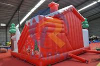 China Christmas Tree Combo Bouncy Slide Inflatable Castle Slider for Outdoor Playground Fun for sale