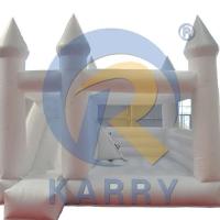China Customized Outdoor Playground Inflatable White Bounce House with Slide and Bouncy Castle for sale