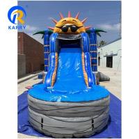 China Sea Shipping PVC Palm Tree Bouncy Castle Slide Combo Inflatable Bounce House with Slide for sale