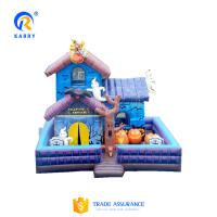 China Customized PVC Inflatable House With Slide Jumping Bouncy Castle For Party Rental Kid Toys Game With Blower for sale